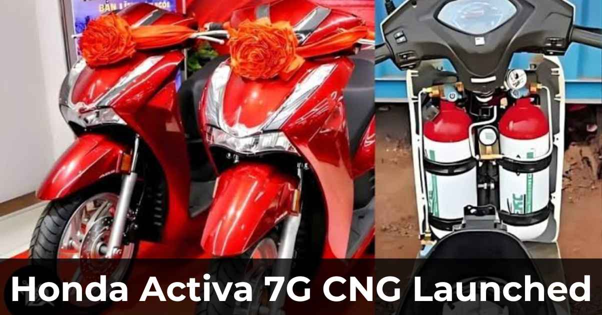 Honda Activa 7G CNG Launched: 400KM Range, Dual Cylinders & Smart ...